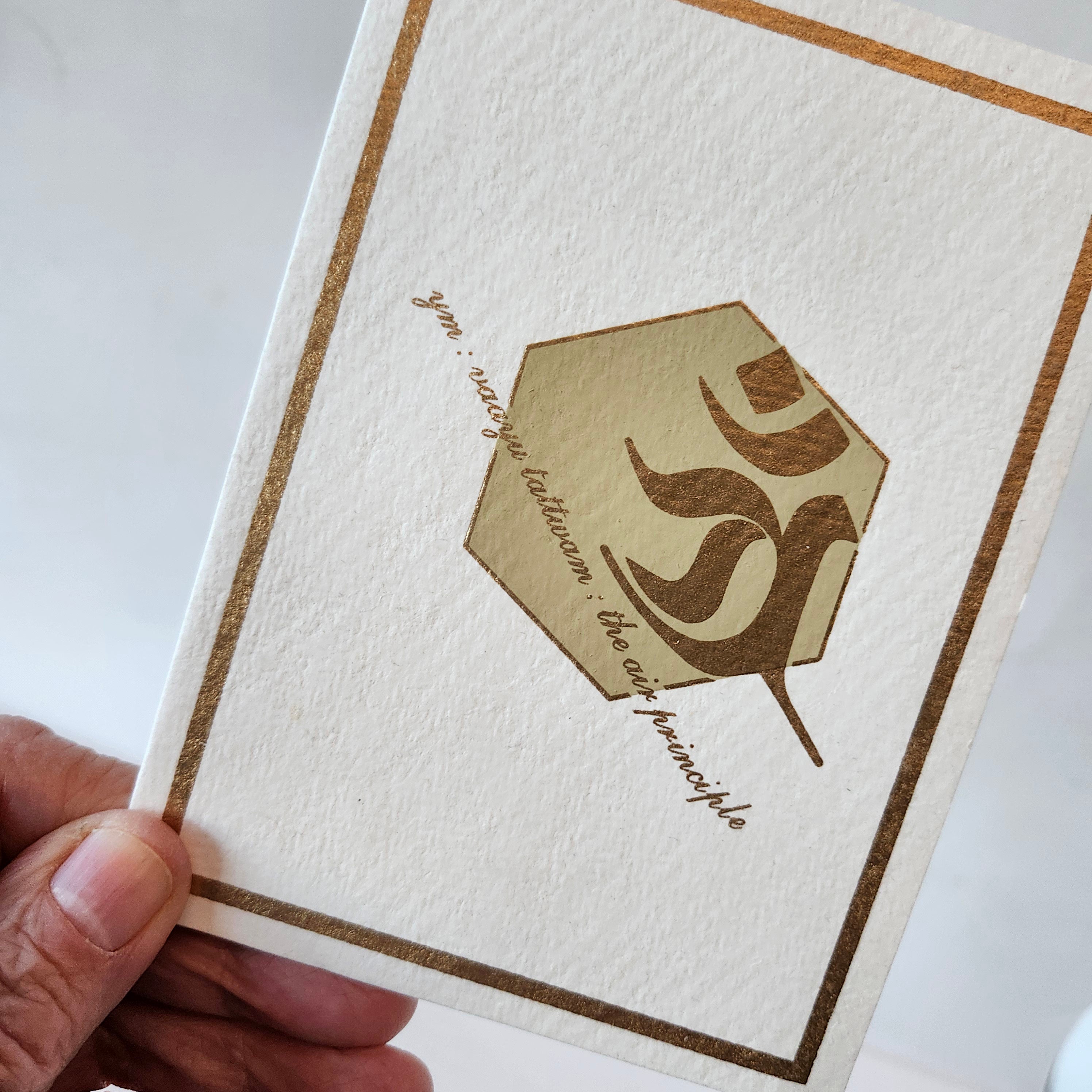 Artisan Handmade Paper Akshar Calligraphy Card & Envelope Set of 5 ...